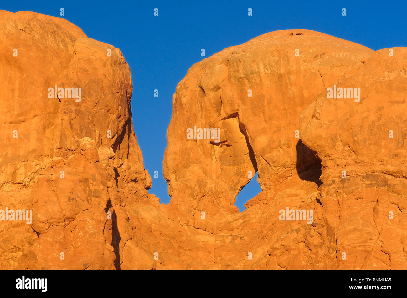 Arch Windows Section Red Rocks sunlight blue sky rock formations Nature ...