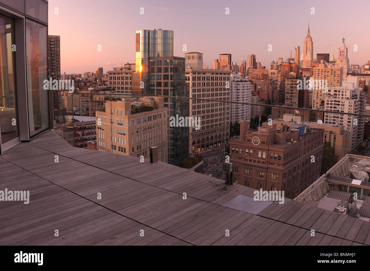 Rooftop Terrace overview city East Village Manhattan New York New York ...