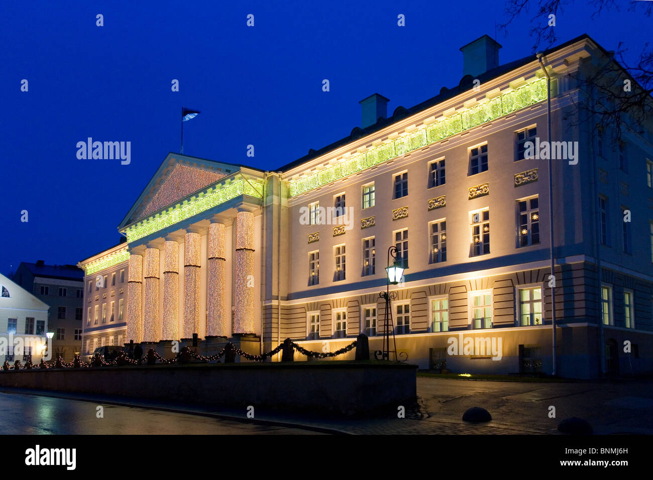 Main Building of Tartu University, Estonia, Europe Stock Photo - Alamy
