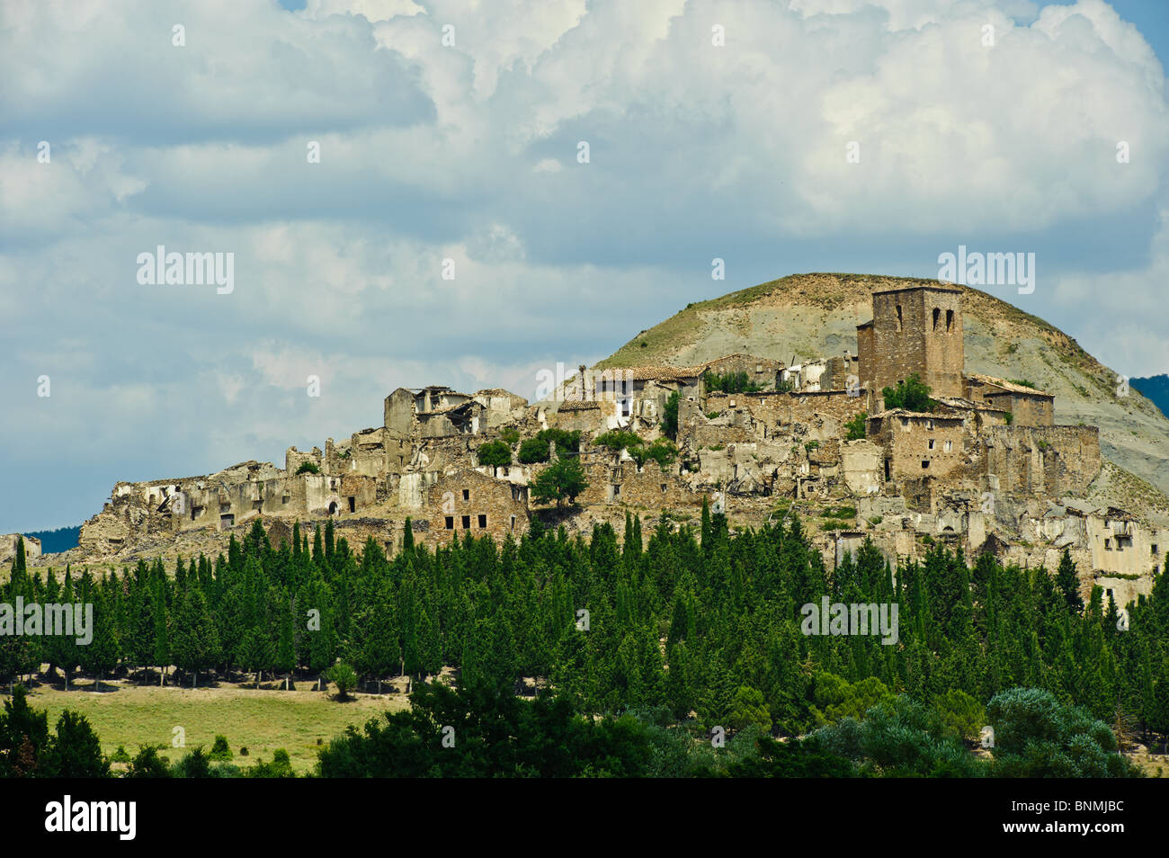Old ruined town in the Pyrenees near JACA Stock Photo - Alamy
