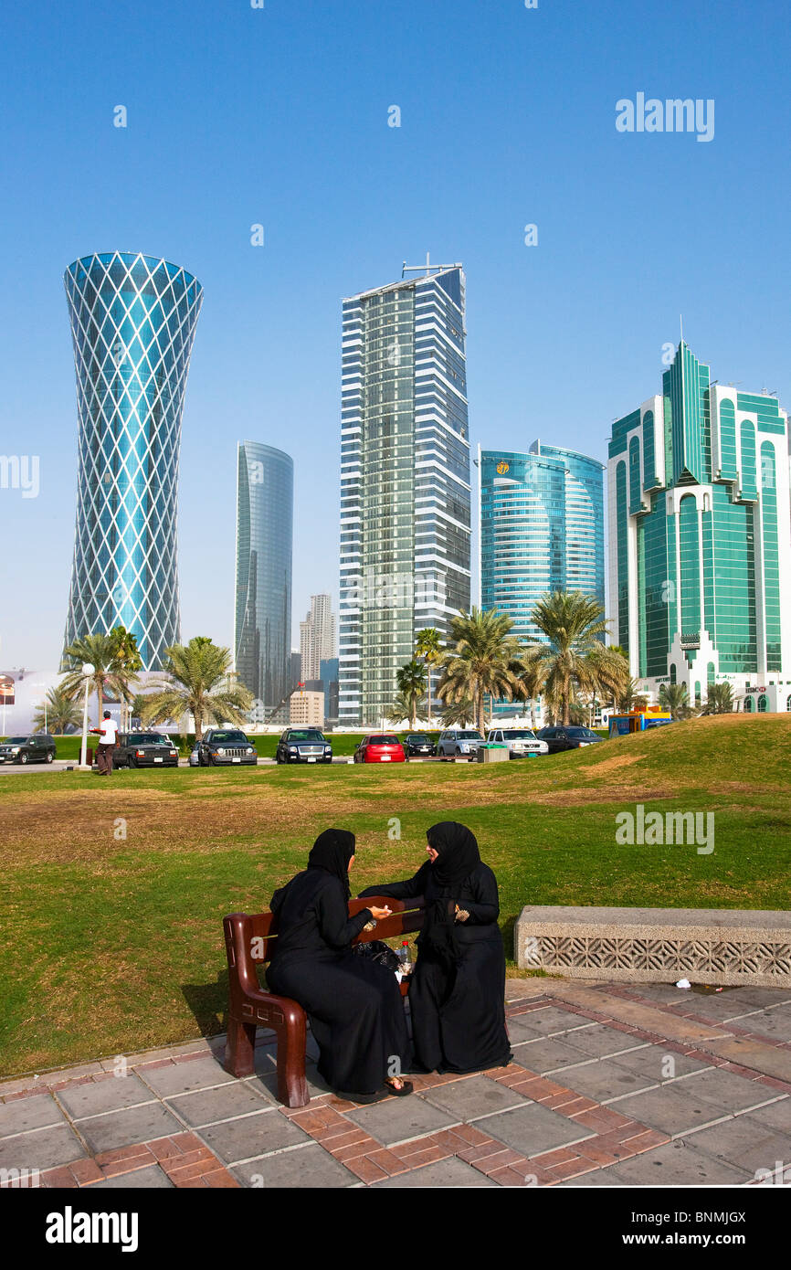 Qatar UAE United Arab Emirates architecture skyline blocks of flats ...