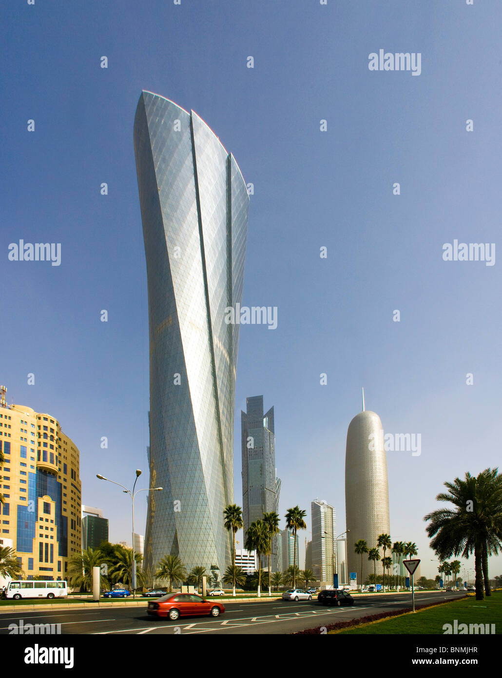 Bidda Tower Qatar UAE United Arab Emirates architecture skyline blocks ...