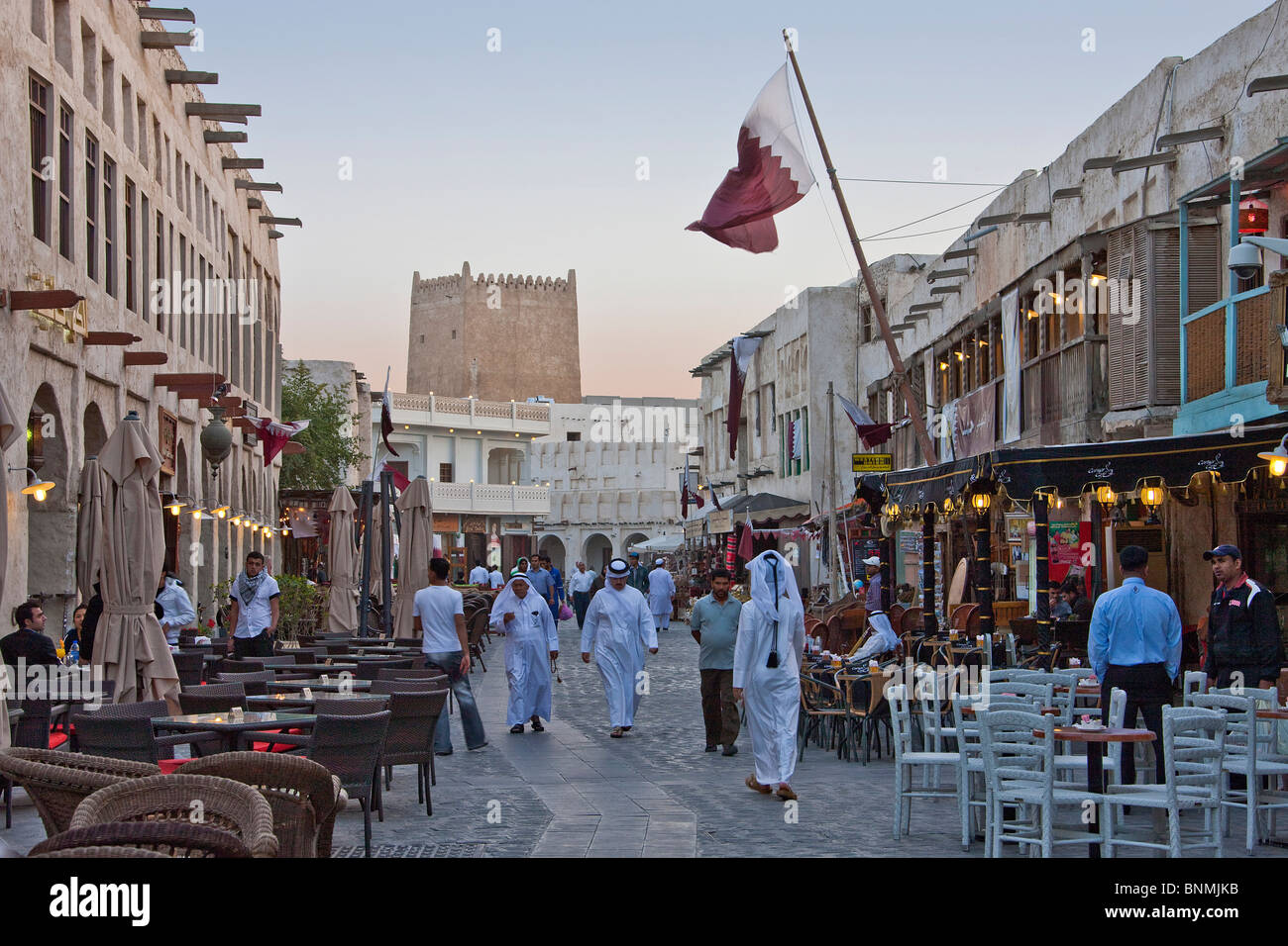 Qatar UAE United Arab Emirates Doha Souk Wakif passers-by travel place ...