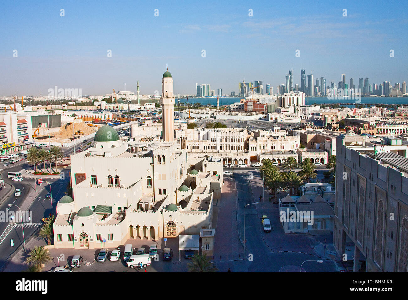 Qatar UAE United Arab Emirates Doha overview building construction ...