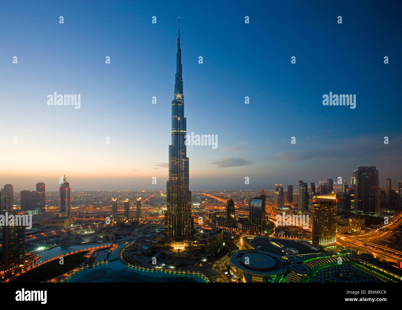 Architecture fashionably in a modern style modern skyline Burj Dubai ...