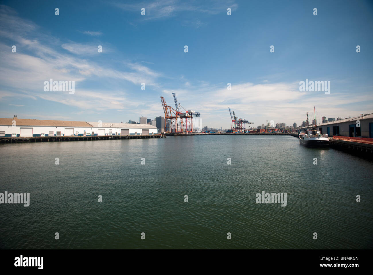 The Atlantic Basin and the cranes of the Brooklyn Marine Terminal in ...