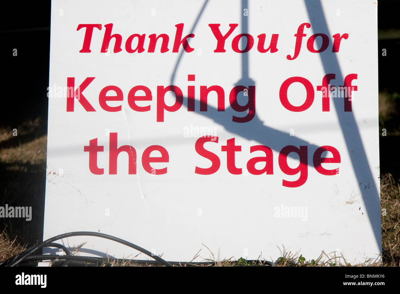 Festival concert warning sign hi-res stock photography and images - Alamy