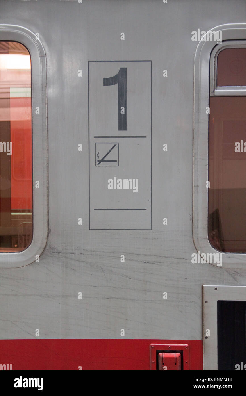 German Deutsche Bahn First Class rail carriage Stock Photo - Alamy