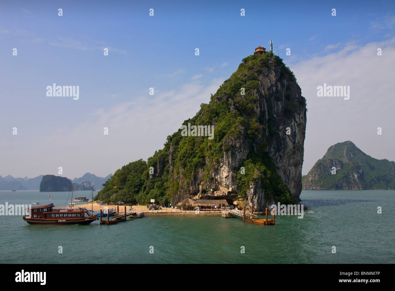 Vietnam Asia Far East Halong bay cliff formation rock cliff coast world ...