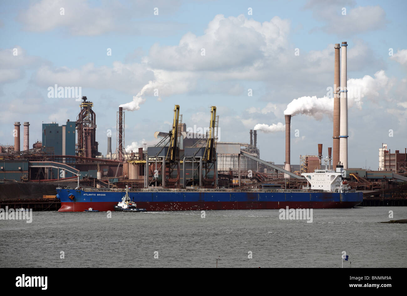 The Panama registered bulk carrier Atlantic Bridge moored at Ijmuiden ...