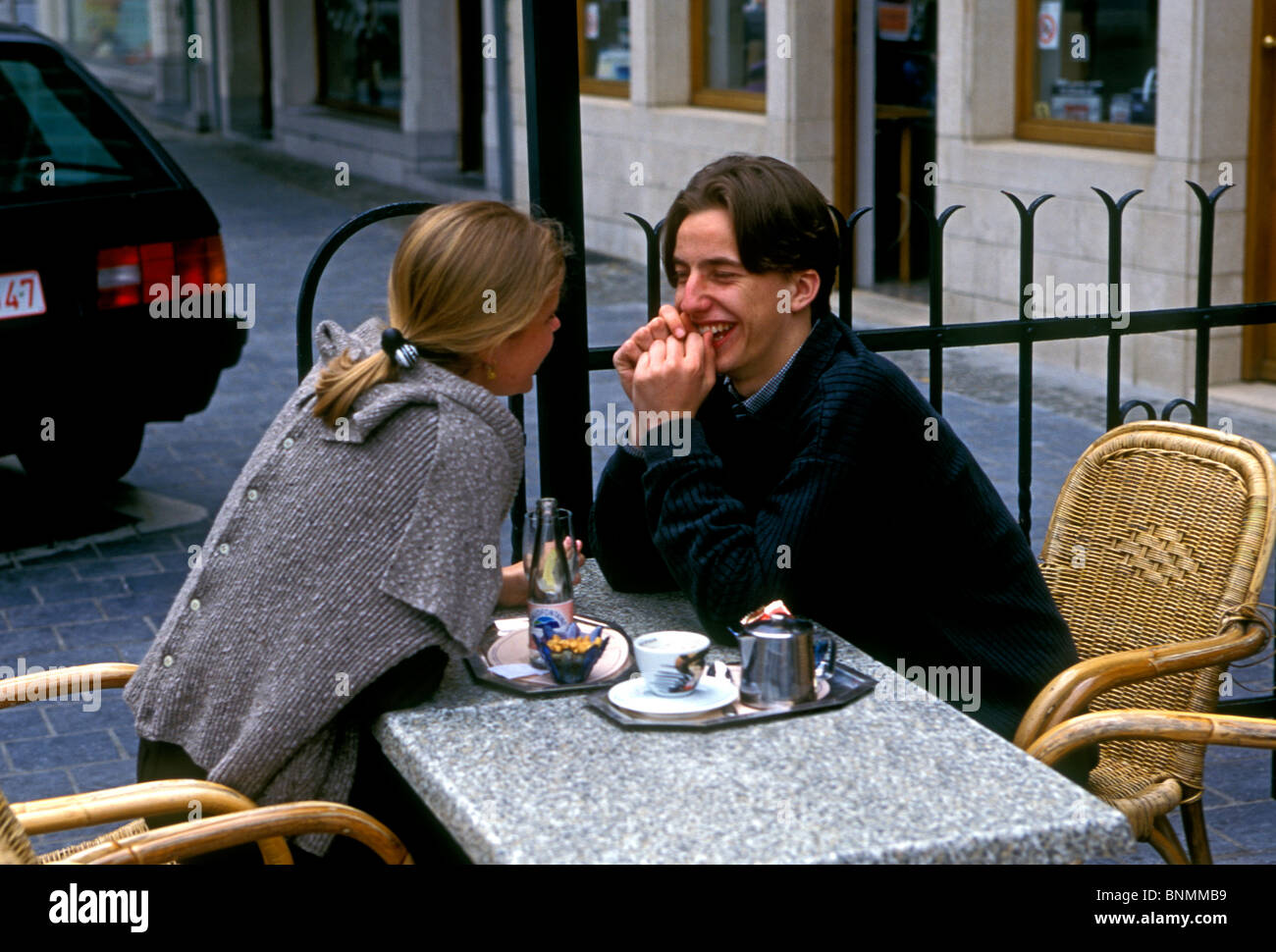 Belgians, Belgian people, friends, couple, cafe, restaurant ...