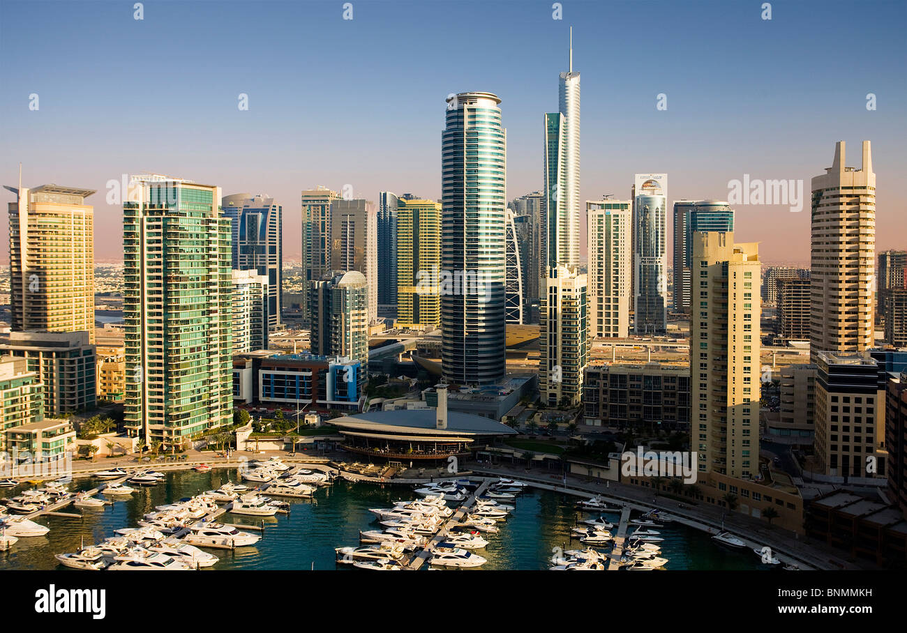 Dubai United Arab Emirates Middle East UAE Middle East skyline blocks ...