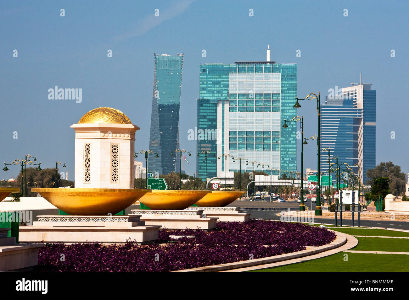 Dubai United Arab Emirates Middle East UAE Middle East street traffic ...