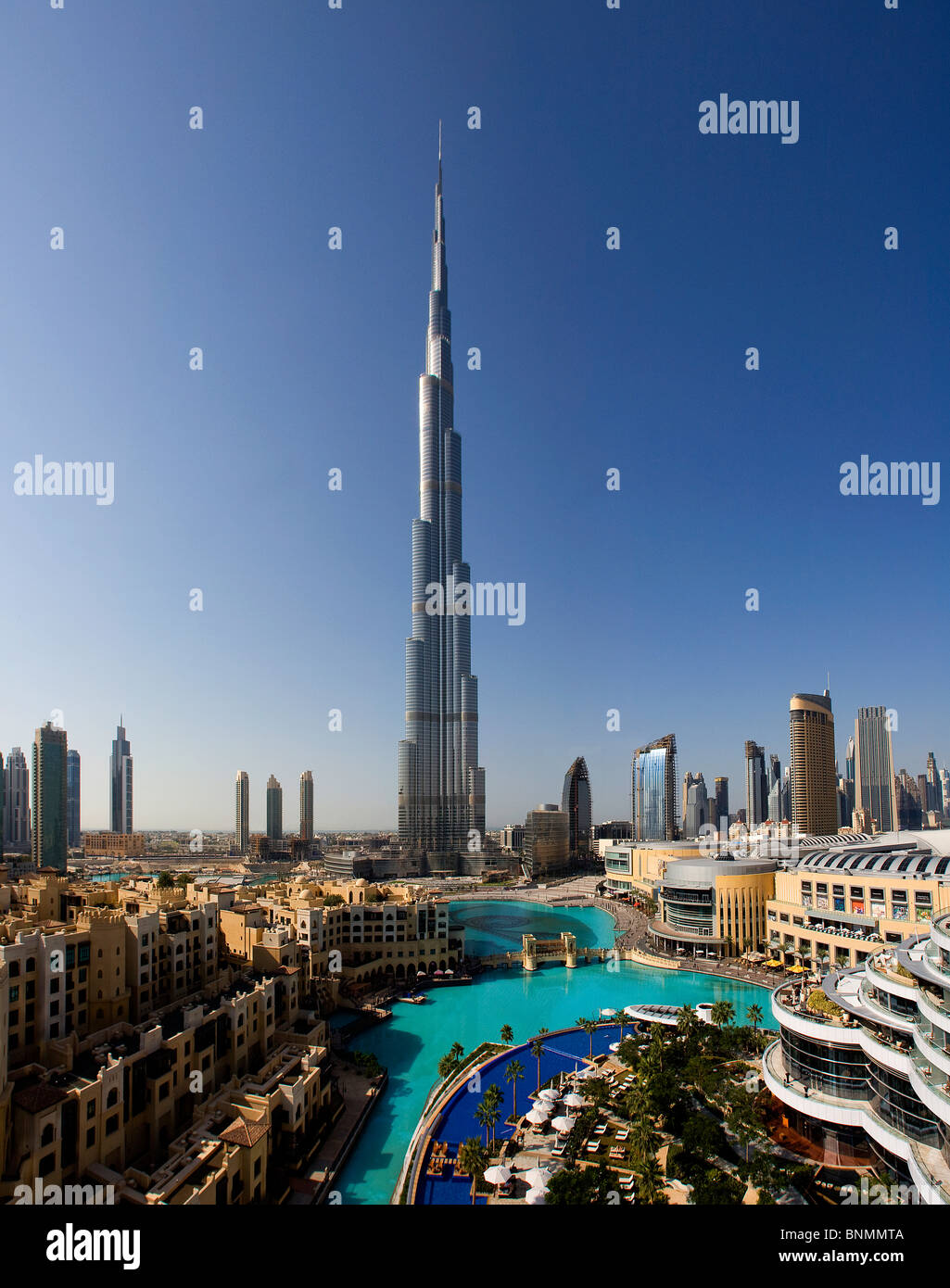 Architecture fashionably in a modern style modern skyline Burj Dubai ...