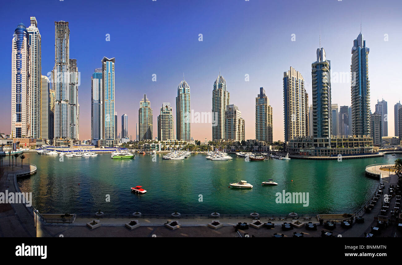 Dubai United Arab Emirates Middle East UAE Middle East skyline blocks ...
