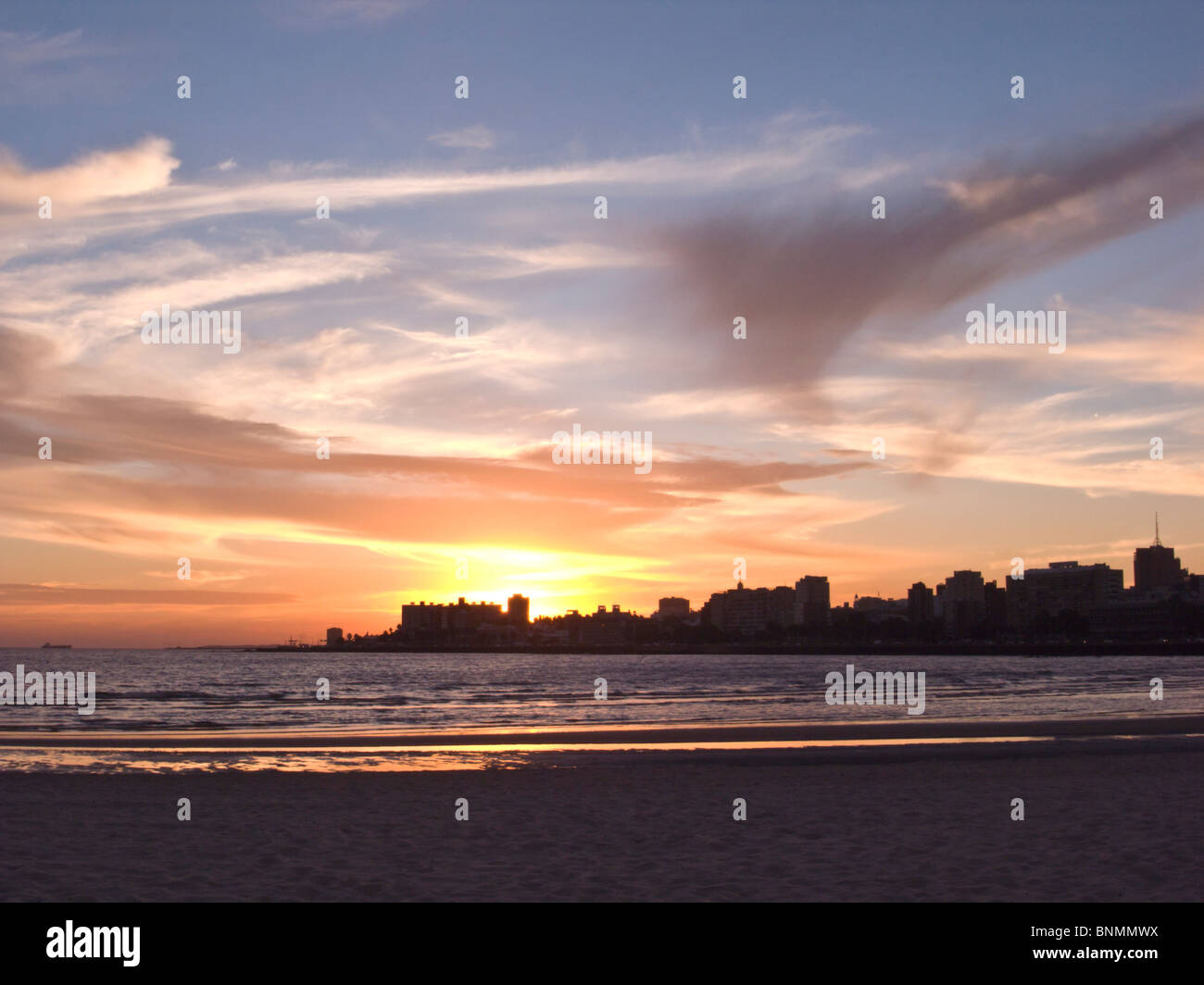 Playa Ramirez at sunset, Montevideo, Uruguay Stock Photo - Alamy