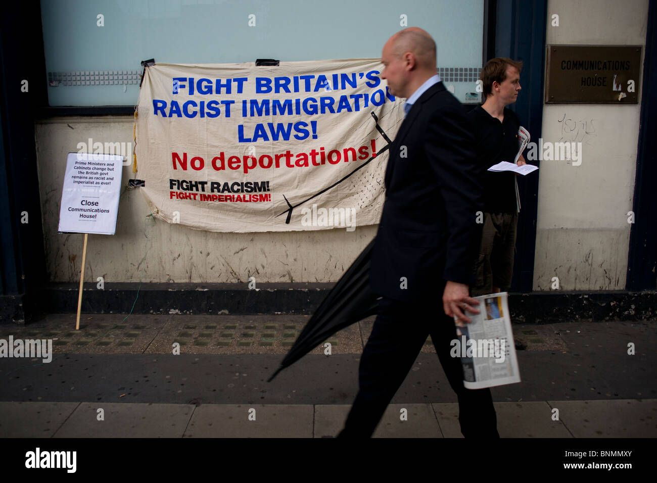 Protest against UK Immigration Service Stock Photo - Alamy