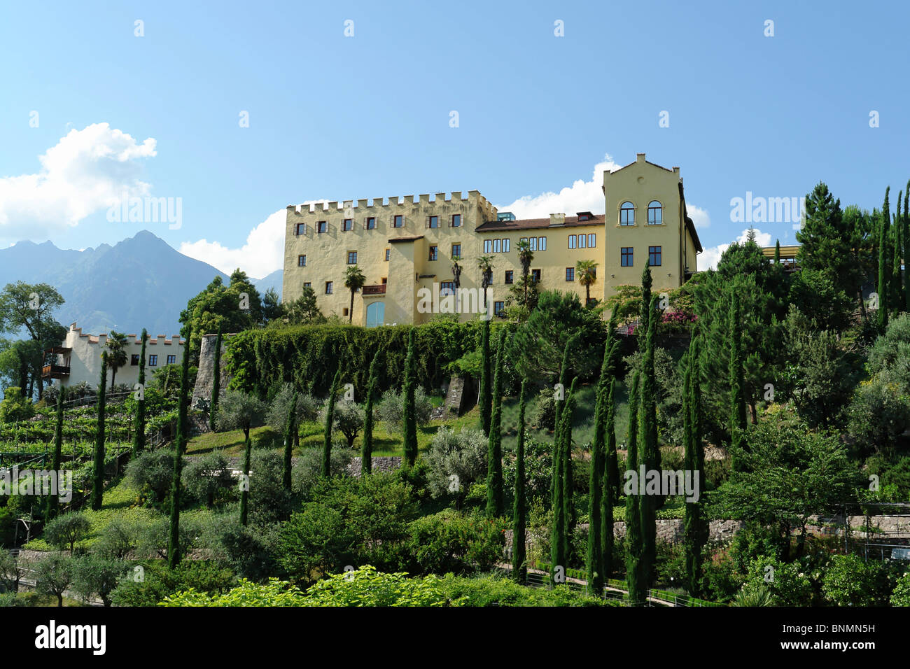 Italy South Tyrol Meran castle Trusted man's village botanical Garden ...