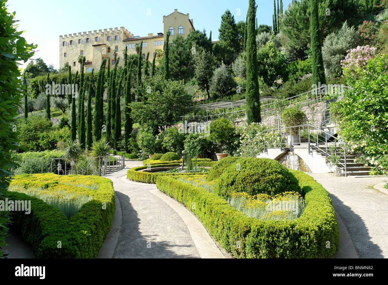 Italy South Tyrol Meran castle Trusted man's village botanical Garden ...