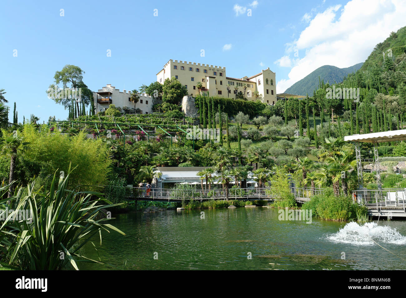 Italy South Tyrol Meran castle Trusted man's village botanical Garden ...