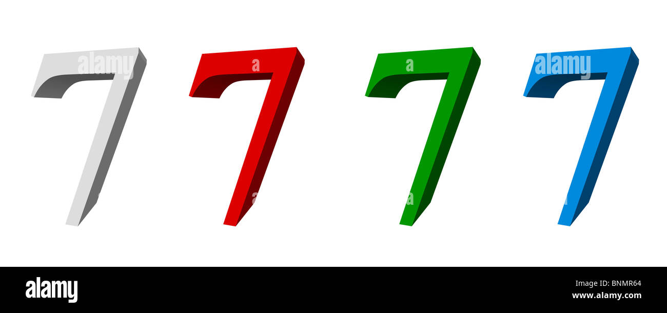 Number 7 red abstract hi-res stock photography and images - Alamy