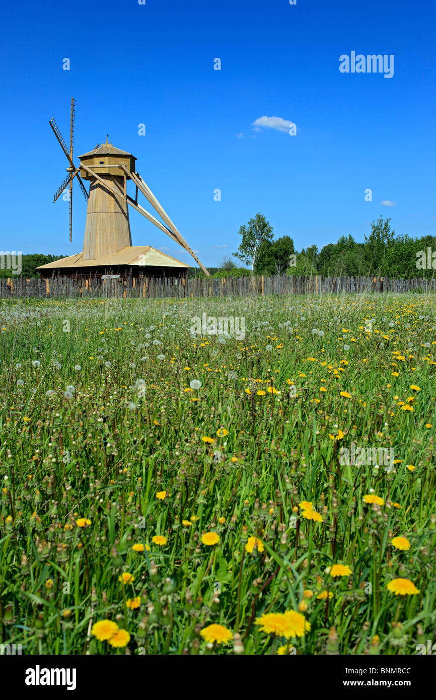 wind mill Architecture building Blue sky Russia European East Europe ...