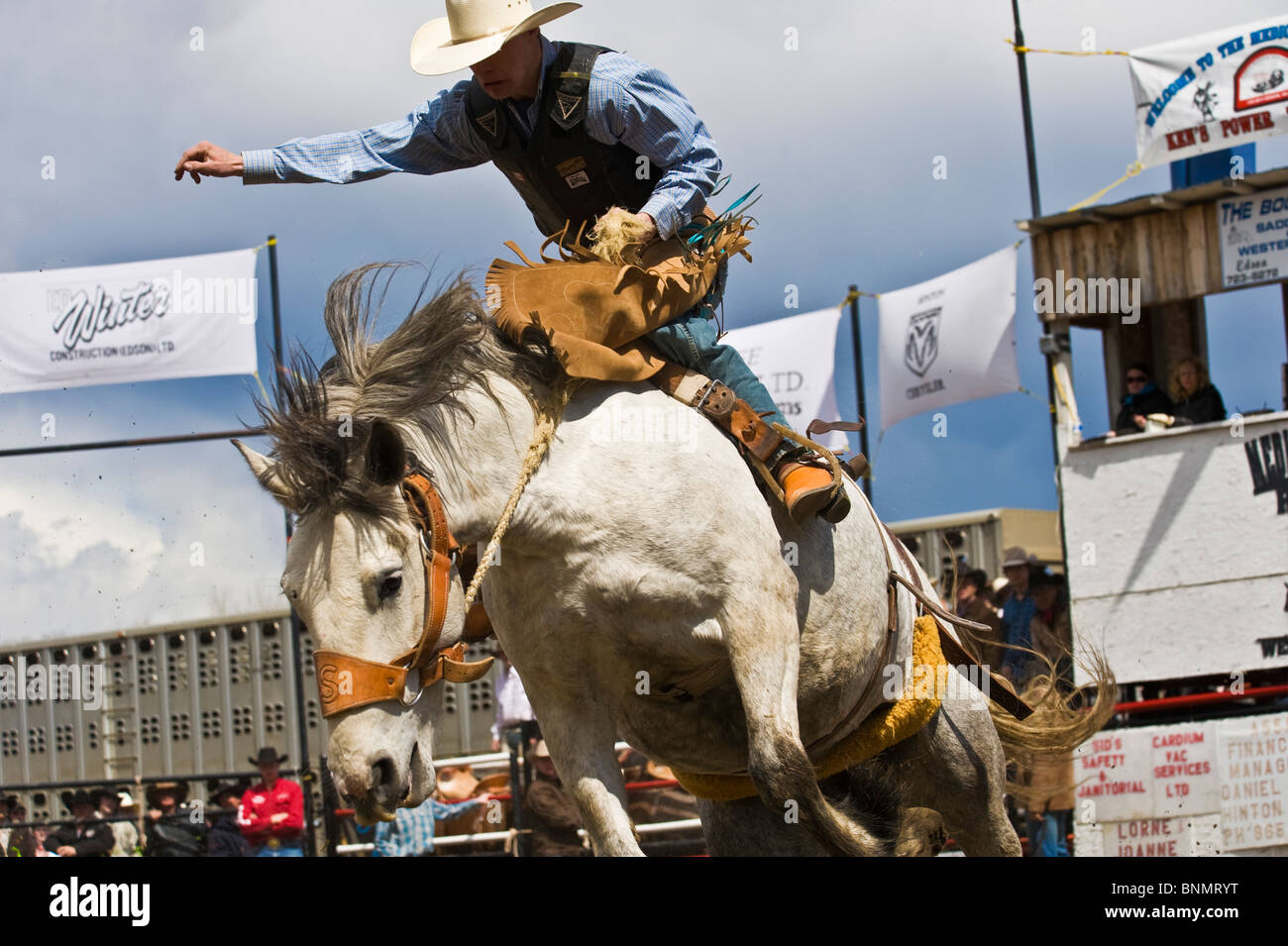 Saddle bronc riding hi-res stock photography and images - Alamy