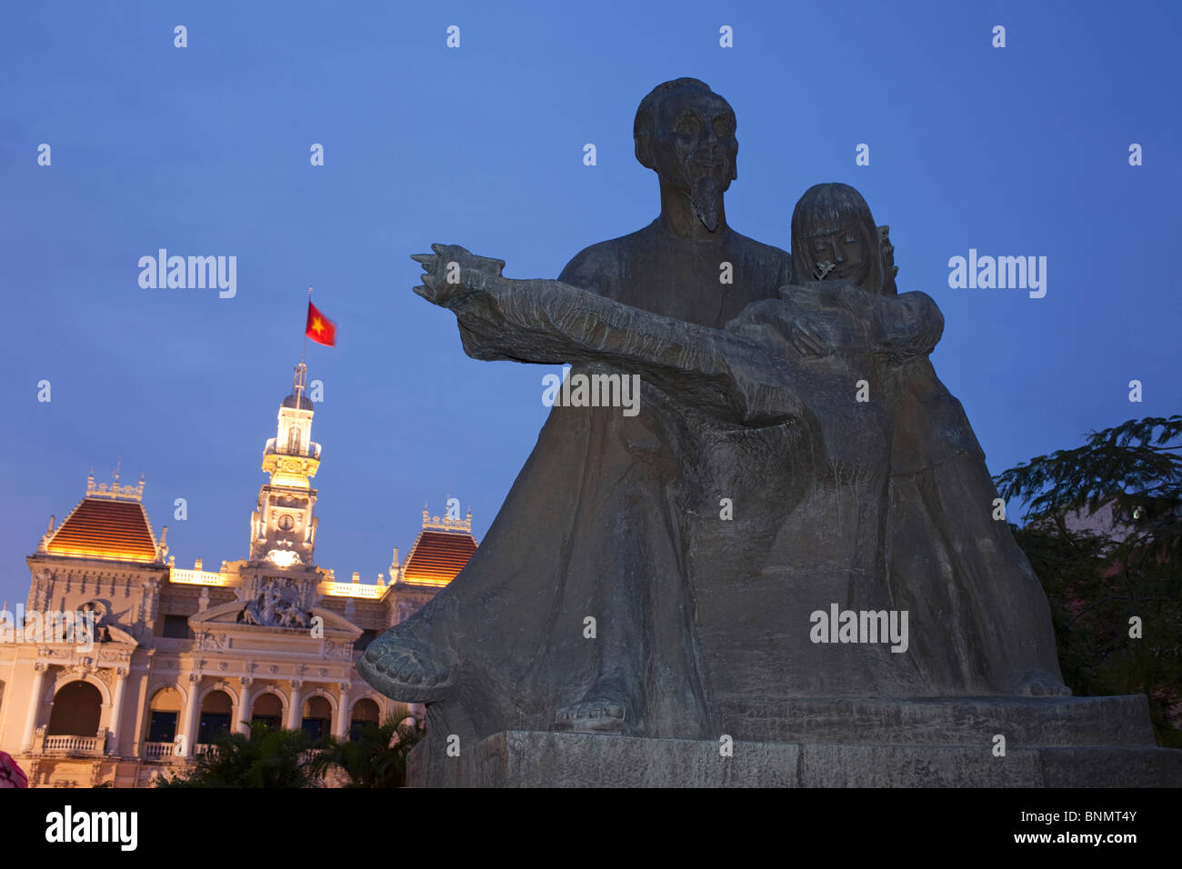 Asia Vietnam Ho Chi Minh City HCMC Saigon Ho Chi Minh Statue City Hall ...