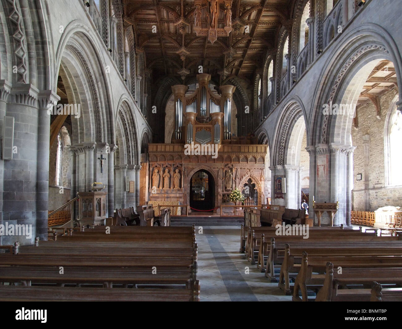 st davids cathedral, st davids city, pembrokeshire dyfed wales uk Stock ...