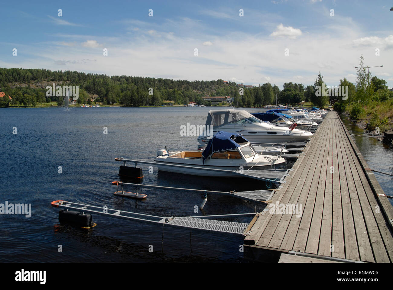 Harbour of Bengtsfors Sweden Stock Photo - Alamy