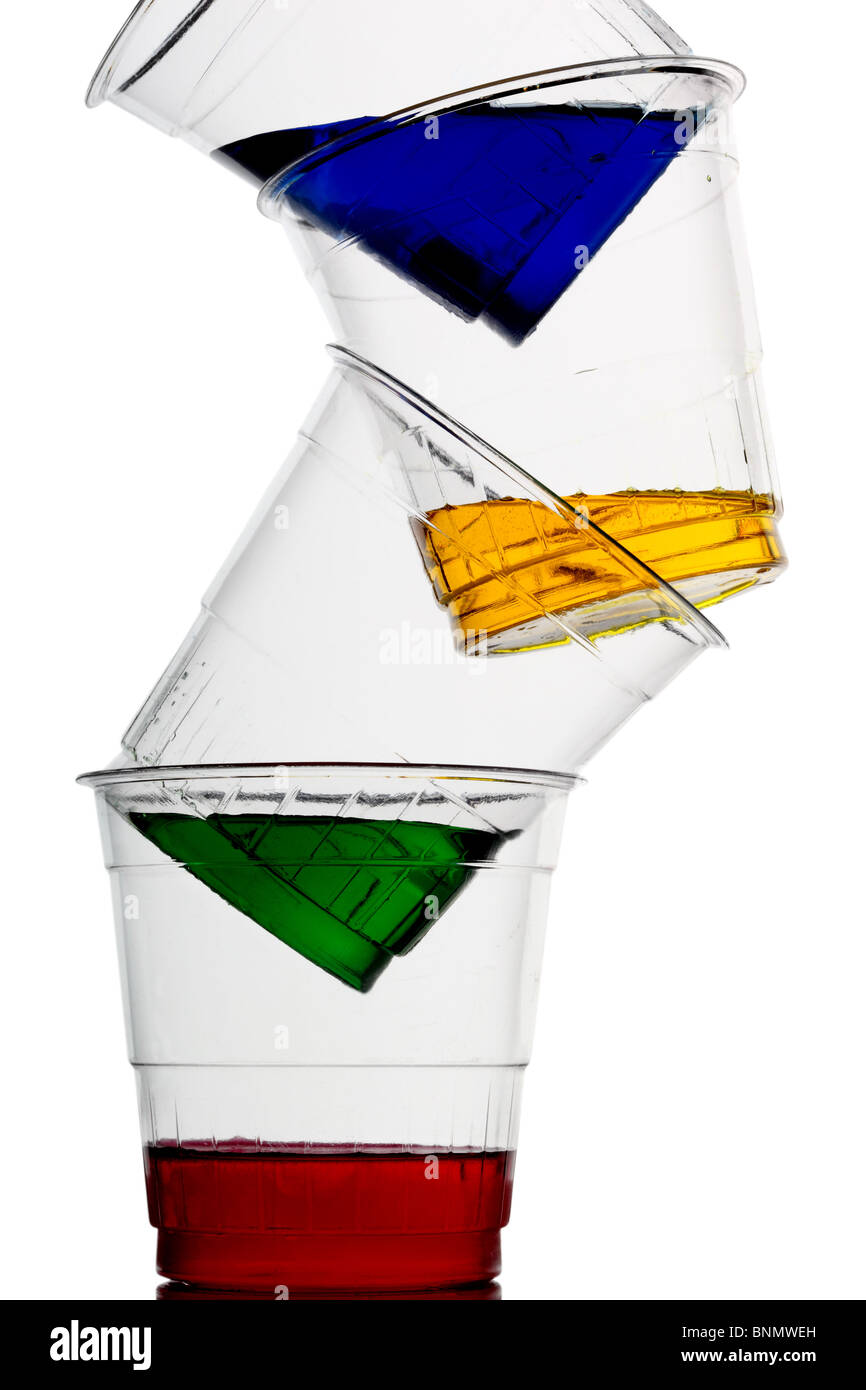 color drink plastic cup Stock Photo - Alamy