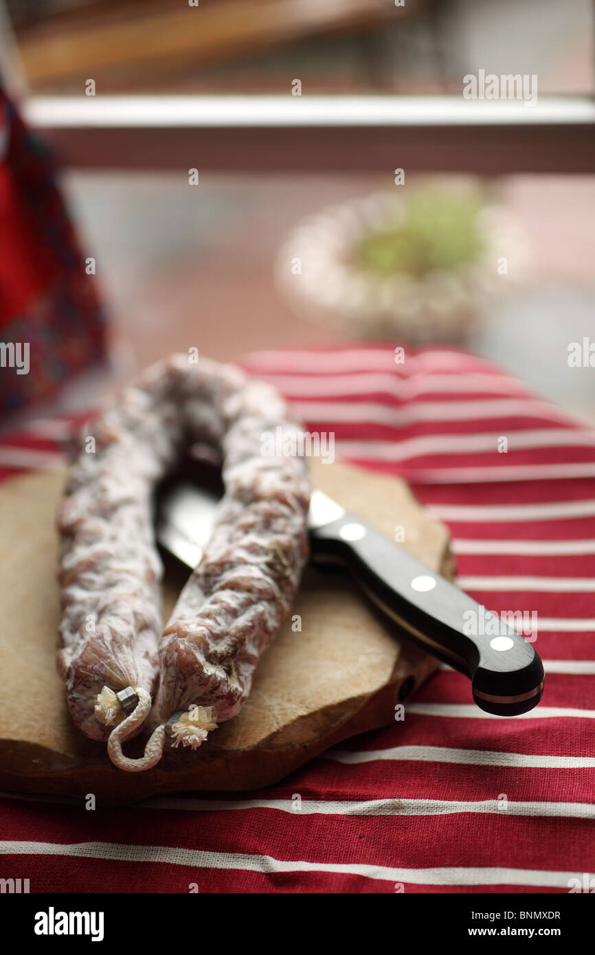 Salami pile hi-res stock photography and images - Alamy