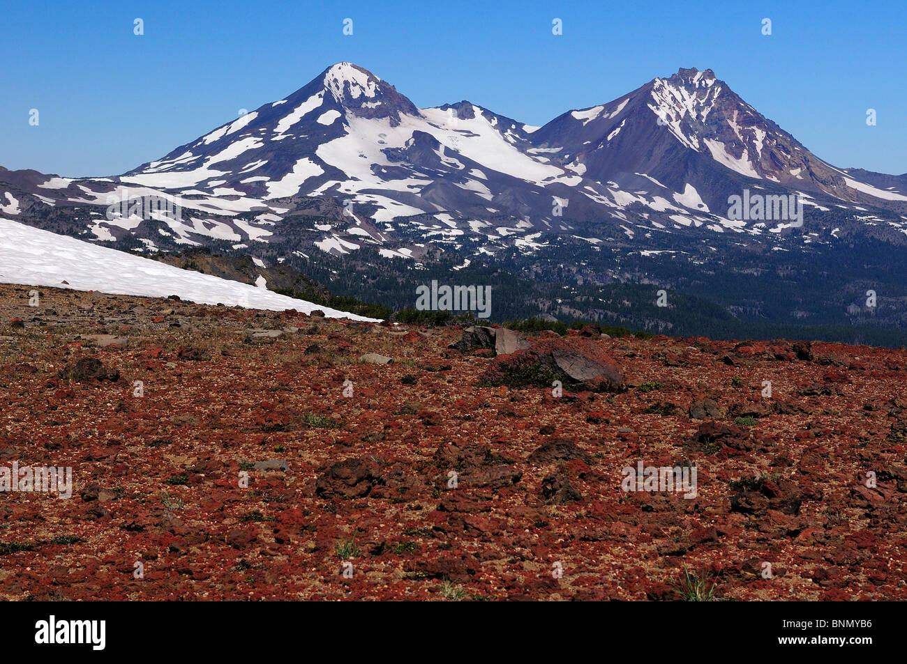 North and Middle Sister Broken Hand Deschutes National Forest Cascade ...