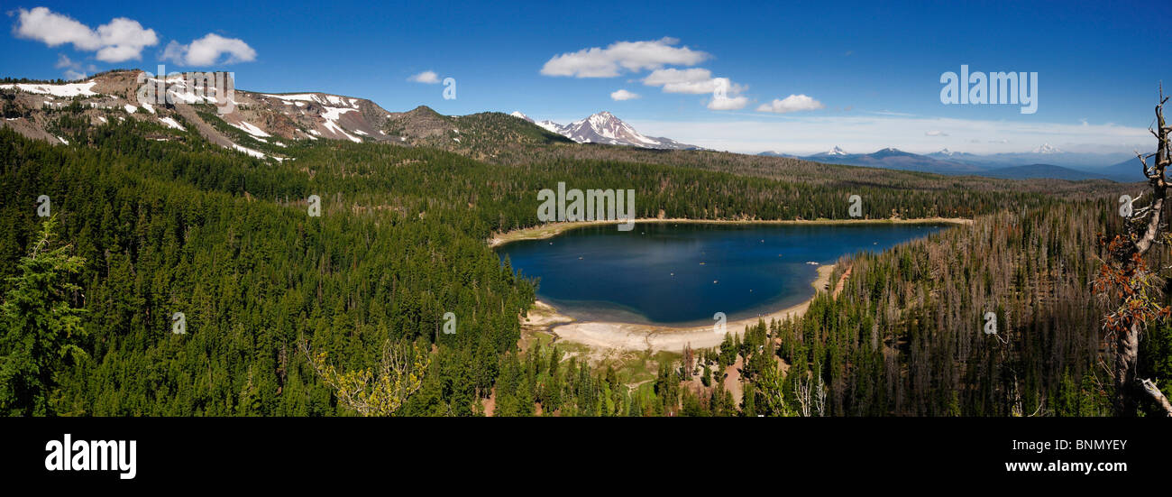 Panorama Three Creek Lake Tam McArthur Rim Deschutes National Forest ...