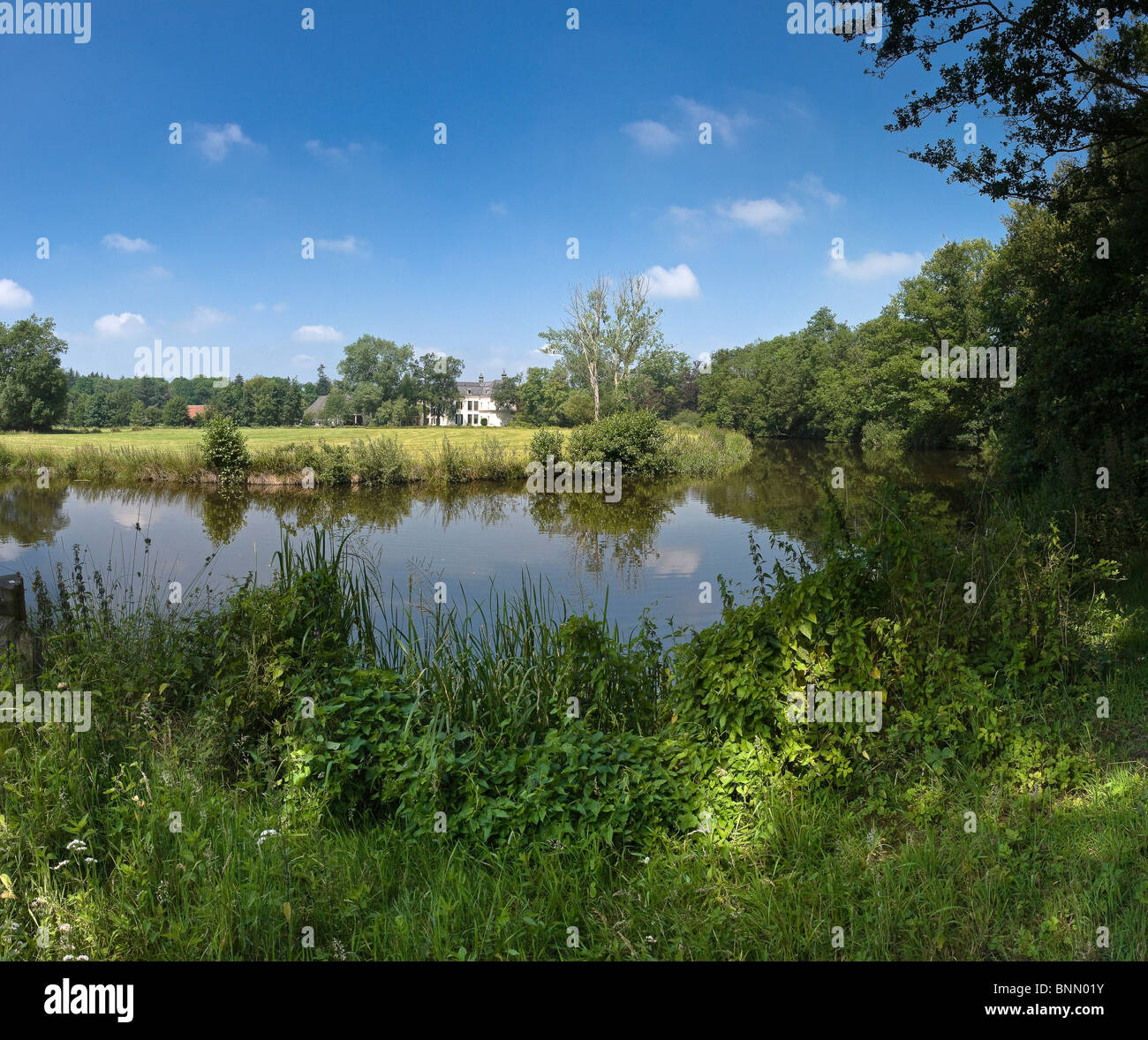 Netherlands Holland Overijssel Denekamp Castle Water Trees Summer ...