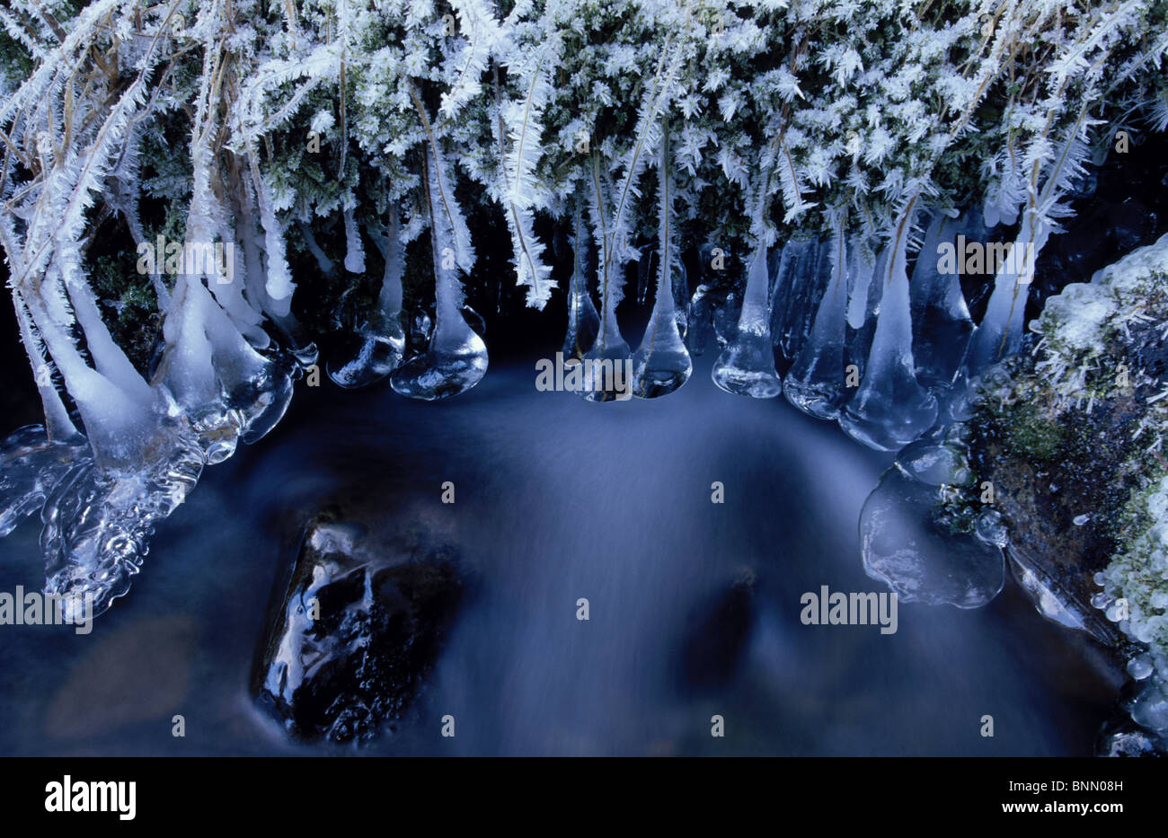Small Icy Stream at Turnagain Pass KP Alaska Winter Stock Photo - Alamy