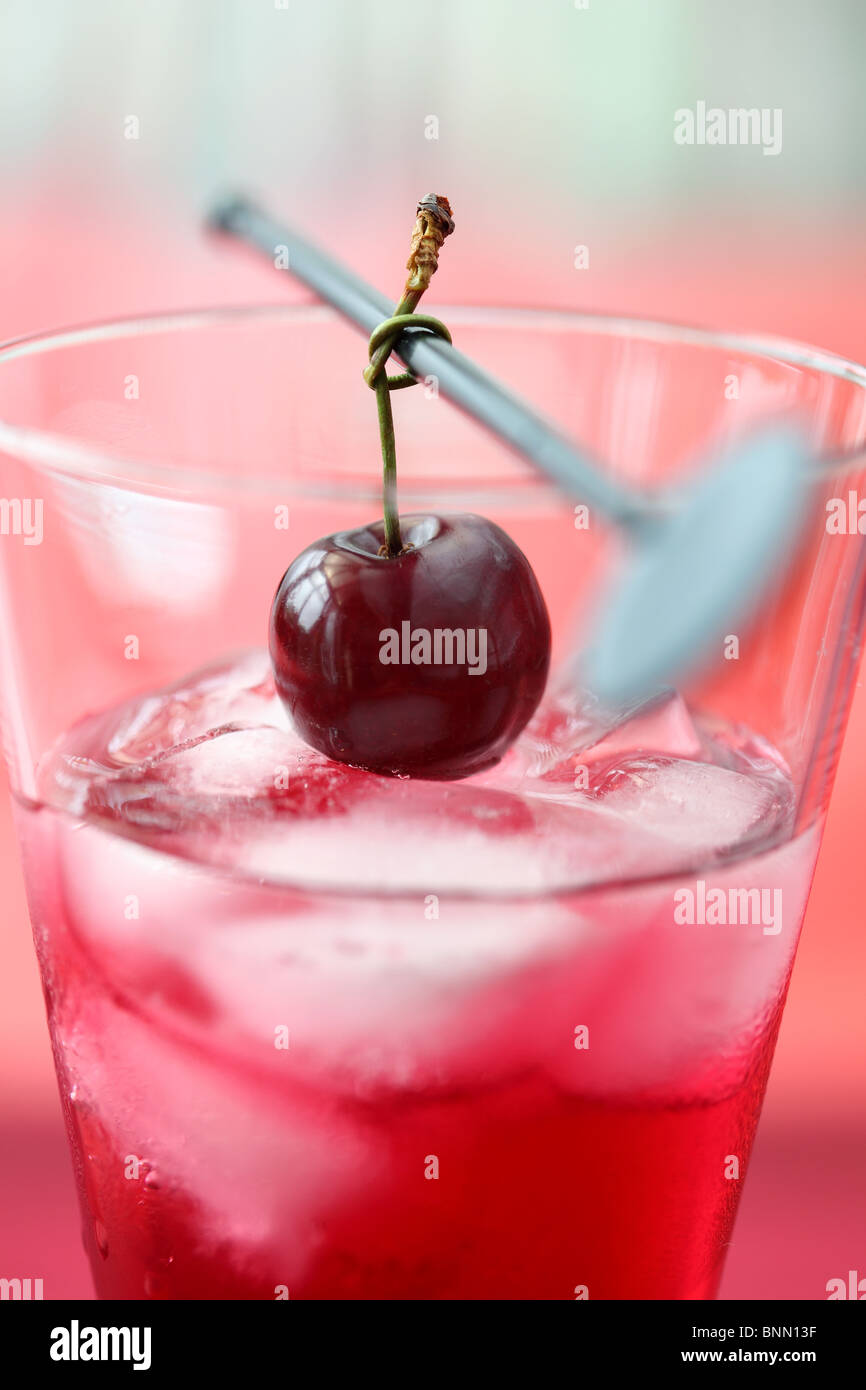 Cherry juice cocktail Stock Photo - Alamy