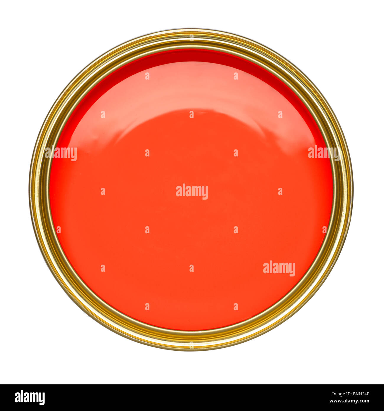 BRIGHT RED SCARLET PAINT TIN CAN OPEN Stock Photo - Alamy