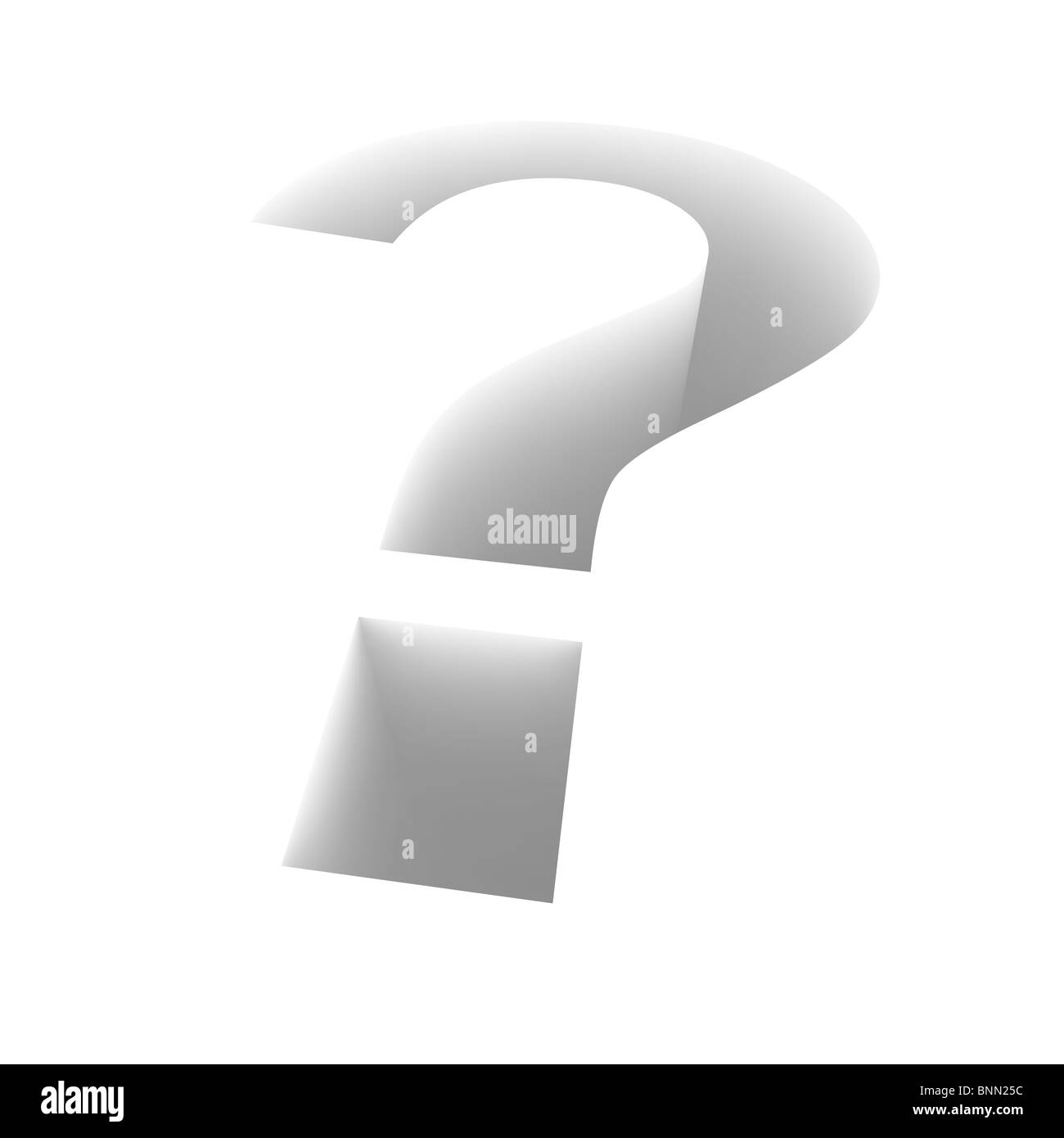 Extruded question mark. 3d rendered illustration Stock Photo - Alamy