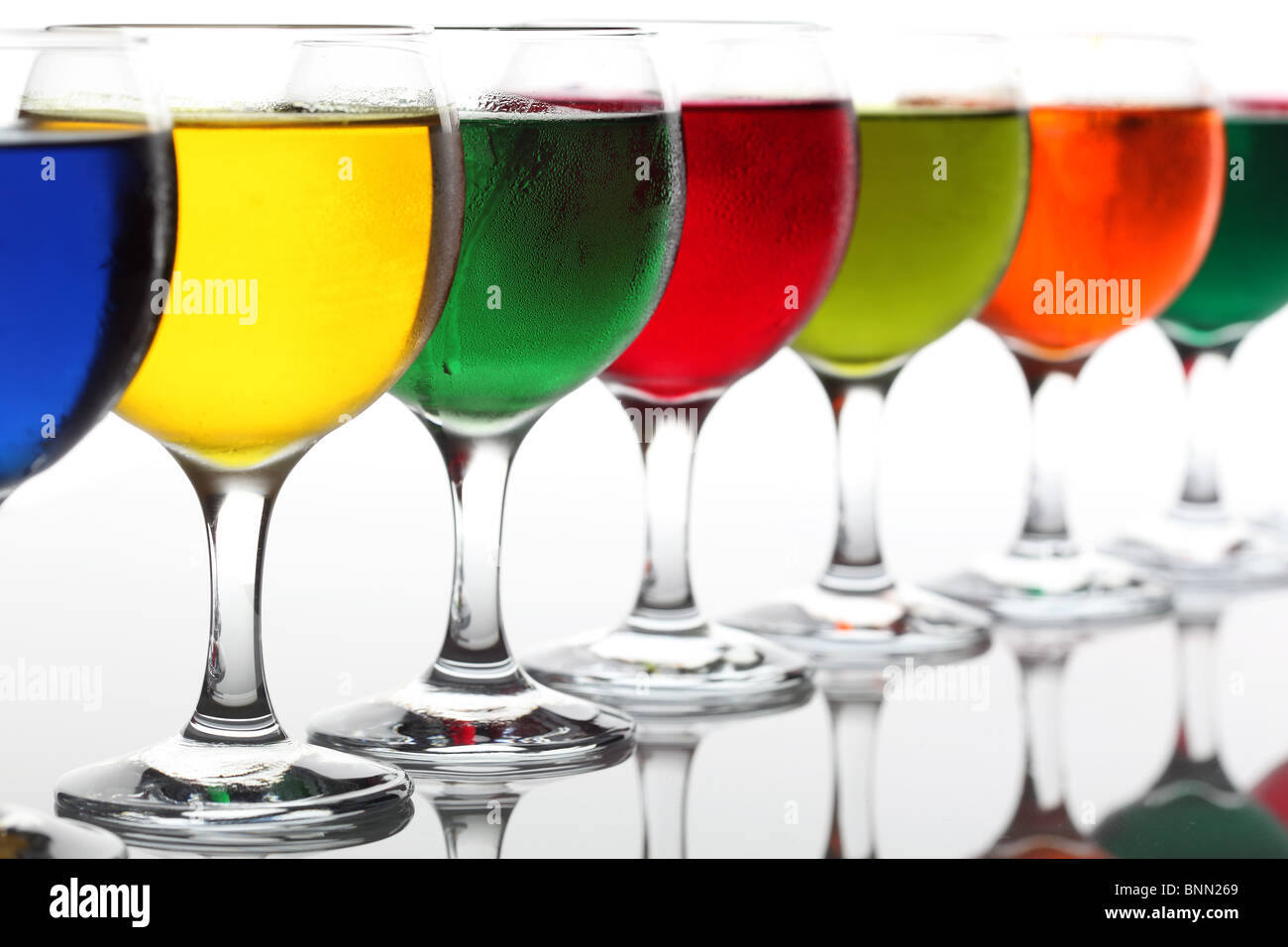 wine glasses colour Stock Photo - Alamy
