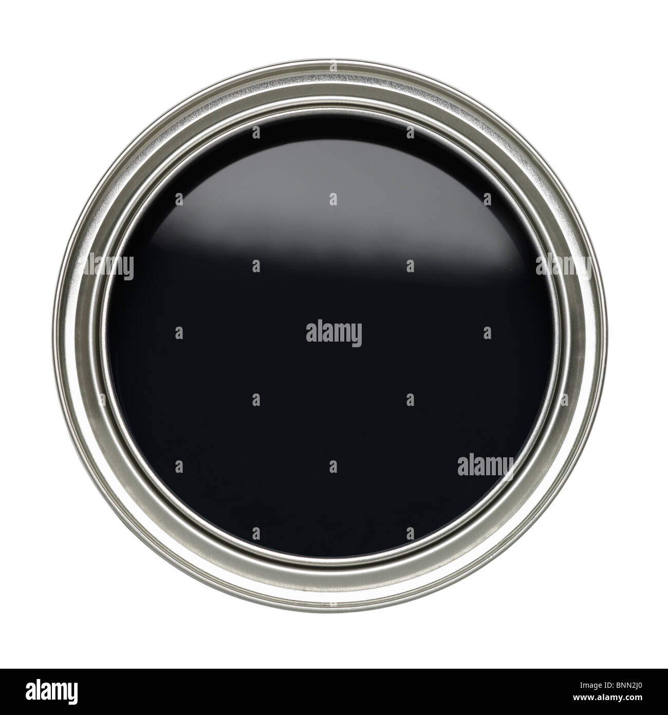 BLACK PAINT TIN CAN OPEN Stock Photo - Alamy