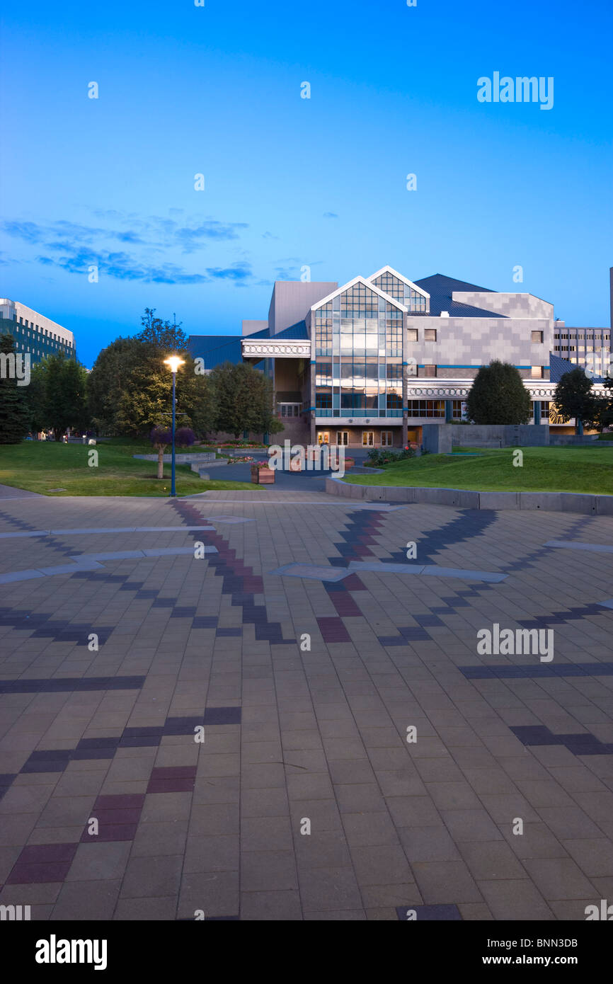 View of the Performing Arts Center and Town Square in downtown ...