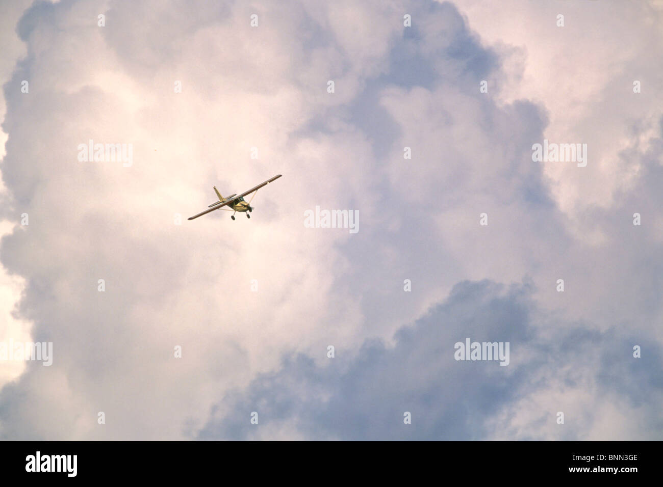 Cessna Lands @ Merrill Field Before Storm SC AK Anchorage Stock Photo ...