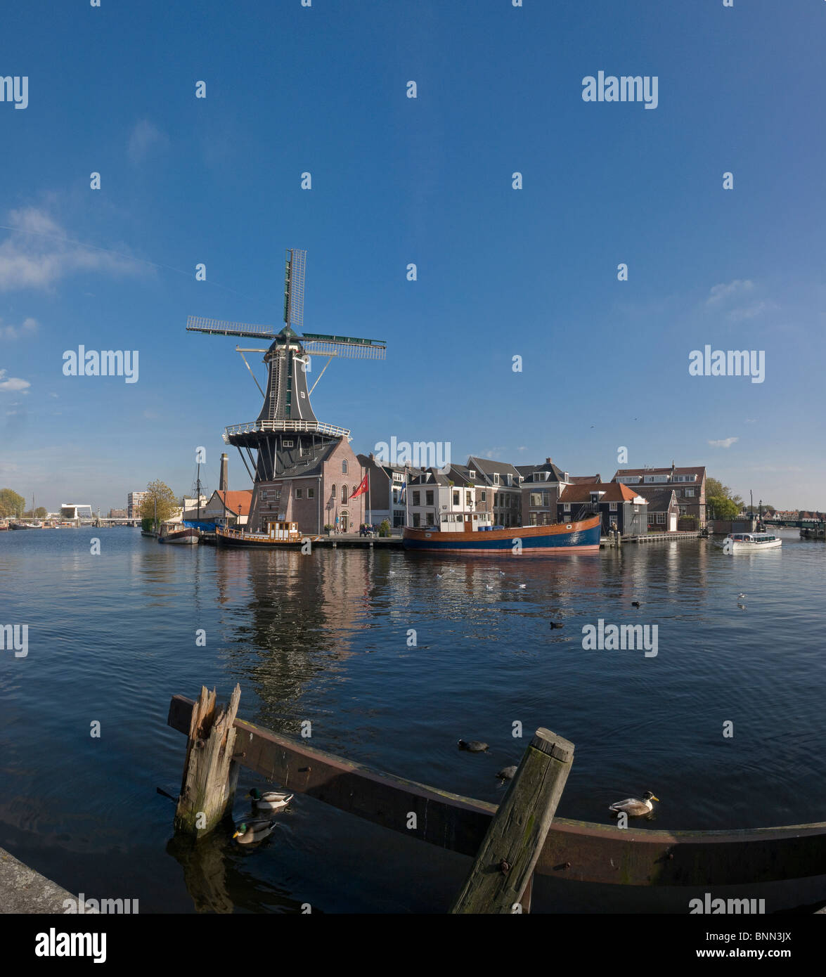 Netherlands Holland Noord-Holland Haarlem Windmill Water Autumn ...