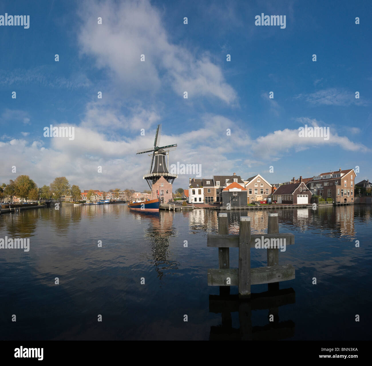 Netherlands Holland Noord-Holland Haarlem Windmill Water Autumn ...