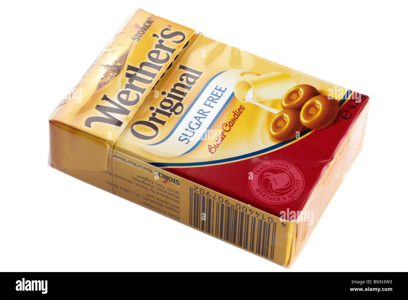 42 gram box of Storck Werthers original sugar free butter candies Stock ...