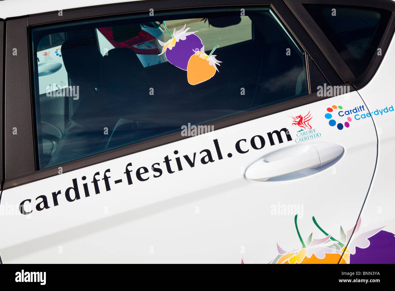 Ford Fiesta from Fordthorne, advertising the Cardiff Festival. Seen ...