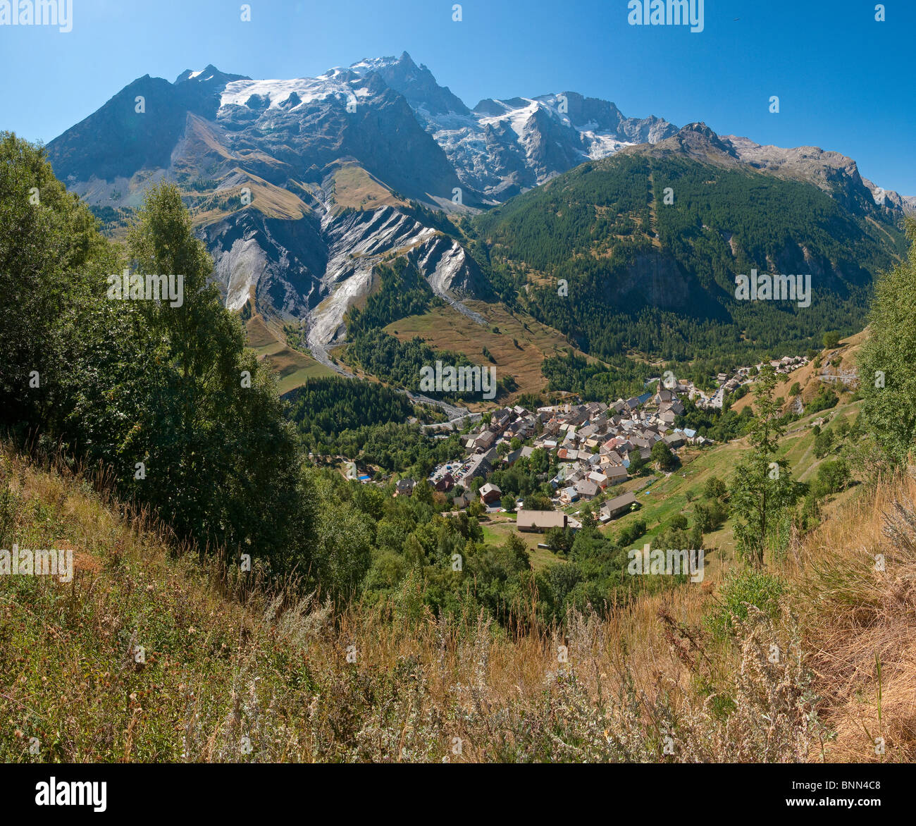 La Meije La Grave Hautes-Alpes France City Village Field Meadow Summer ...