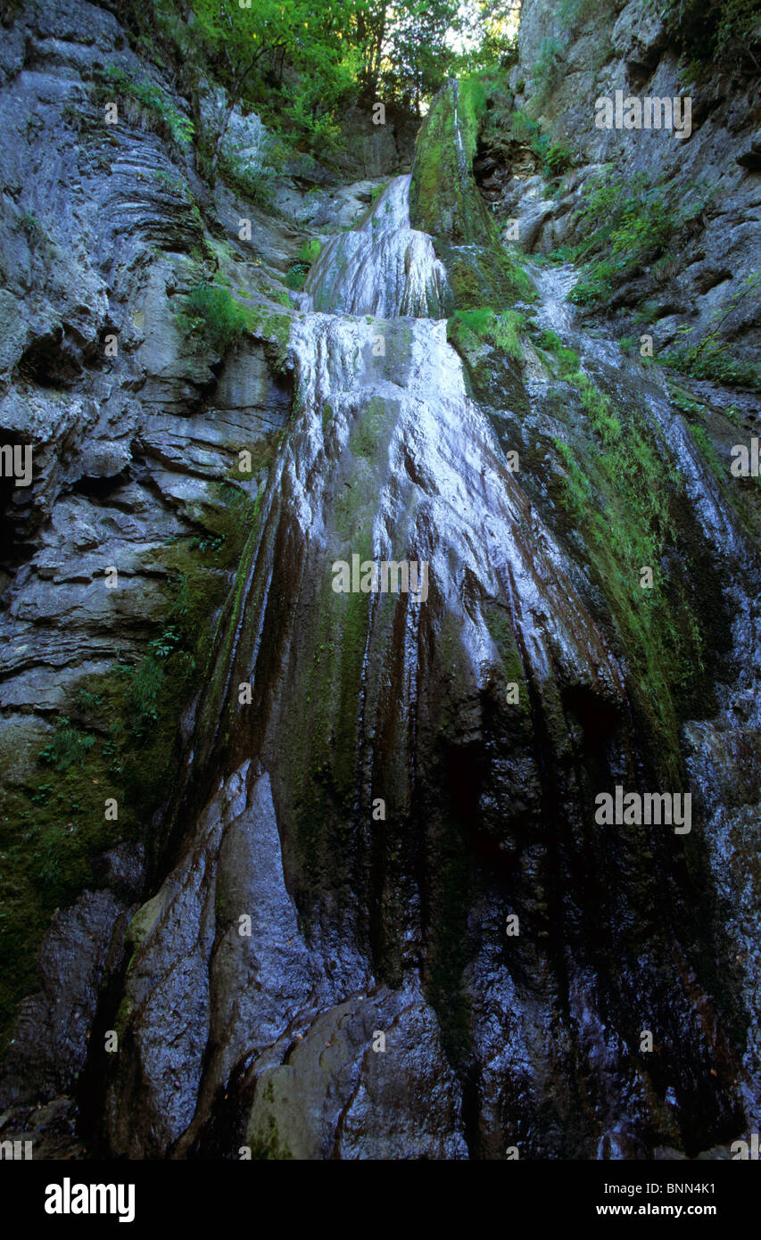 Switzerland canton Neuenburg Val de Travers waterfall Cascade de ...