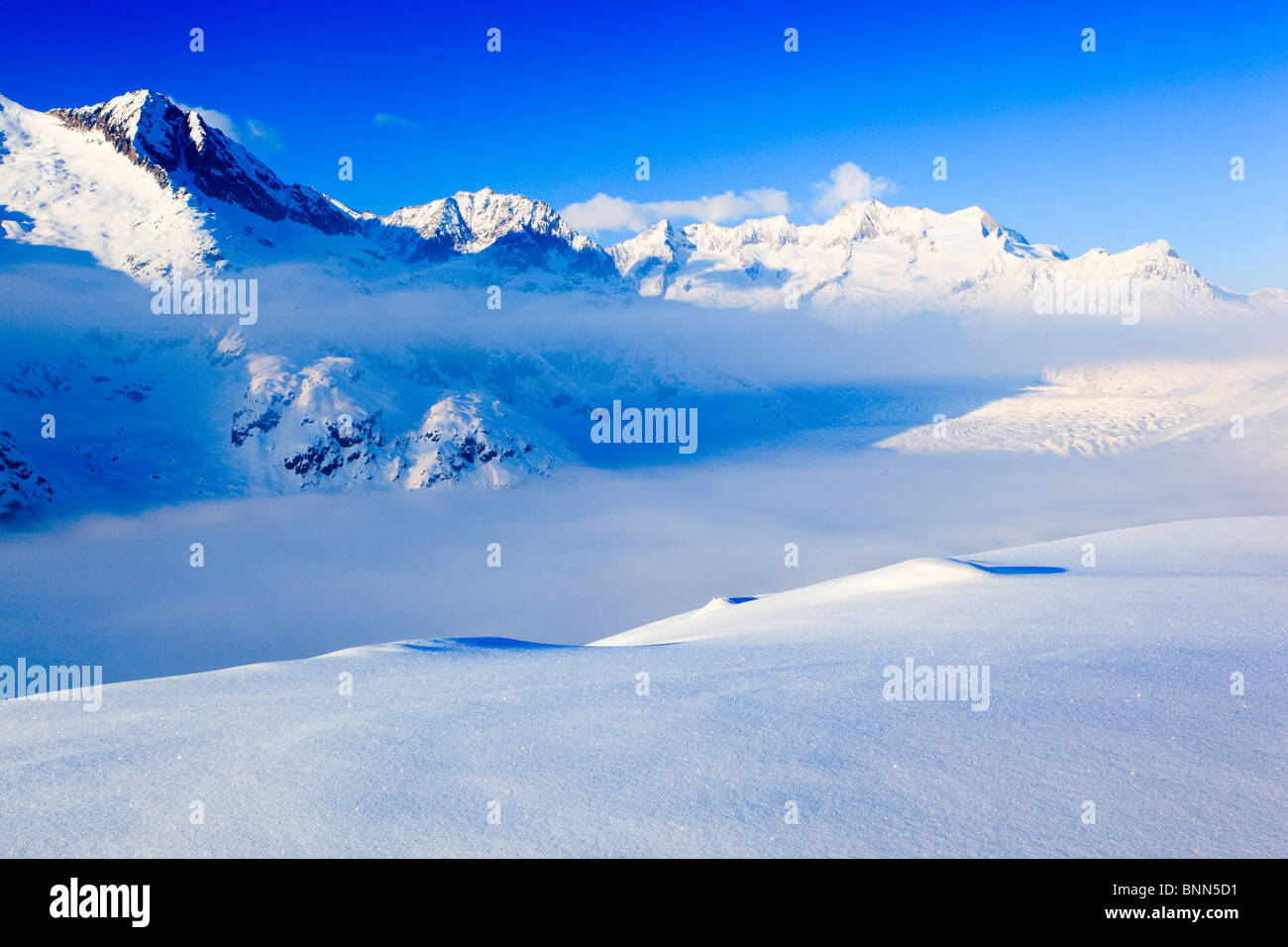 Aletsch Aletsch area Aletsch glacier Alps view mountain mountain ...